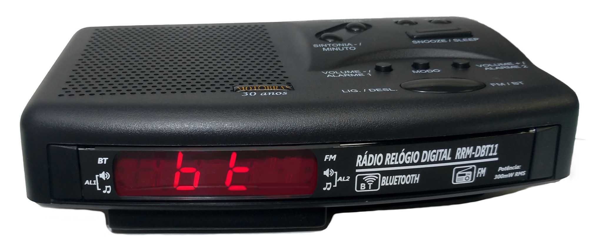 RRM-DBT11 – Rádio Relógio Bluetooth FM – Motobras